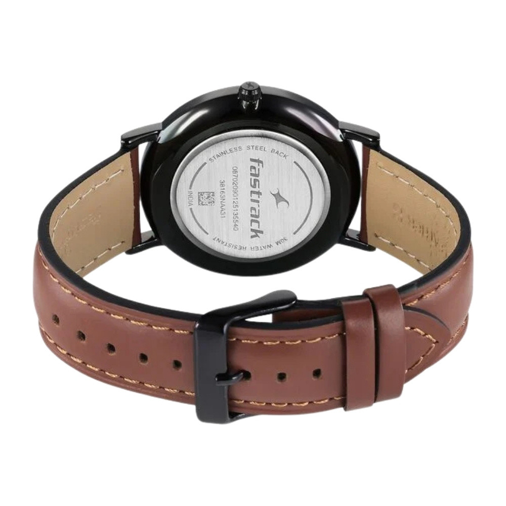 Fastrack Stunners X Quartz Analog Green Dial Leather Strap Watch For ...
