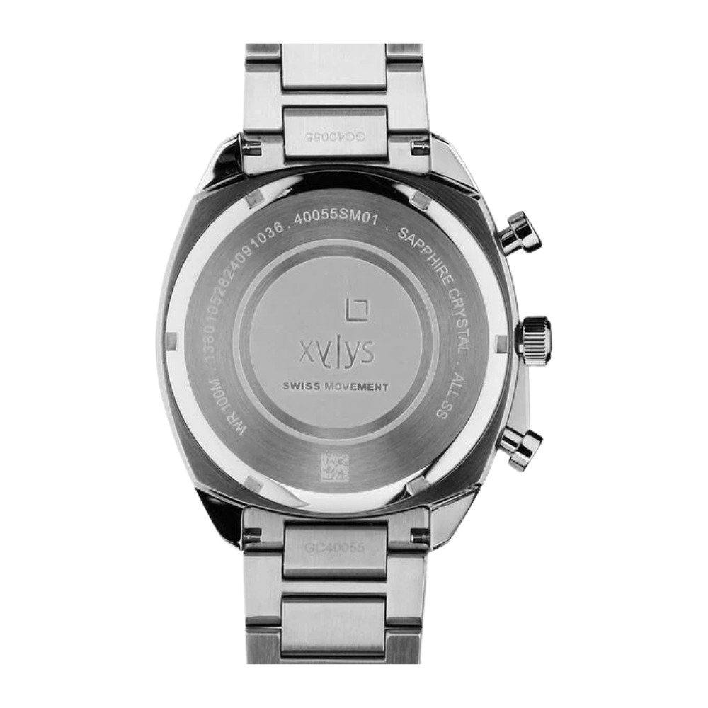 Xylys Swiss Chronograph Silver Stainless Steel Strap Blue Dial Watch ...