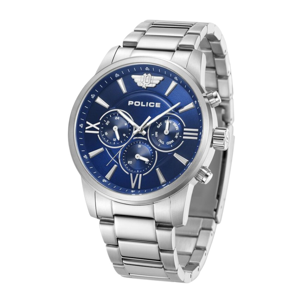 Police Blue Dial Quartz Multifunction Watch for Men PLPEWJK0004404