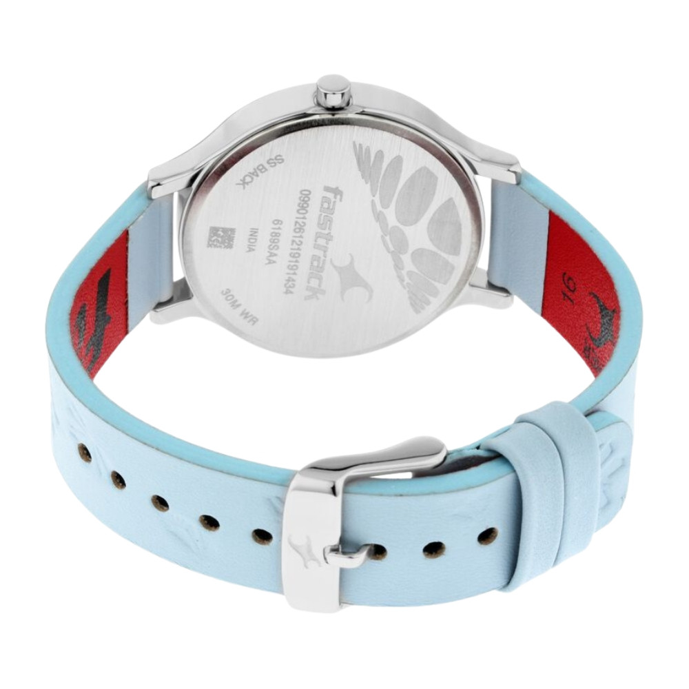 Fastrack I Love Me Quartz Analog Blue Dial Leather Strap Watch for ...