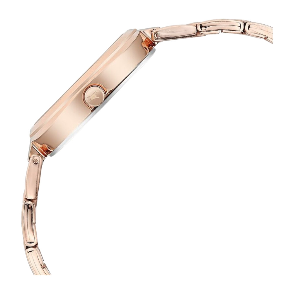 Fastrack Stunners Quartz Analog Golden Dial Stainless Steel Strap Watch ...